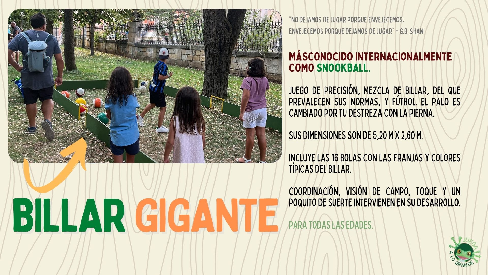 BILLAR GIGANTE – Juega a lo grande